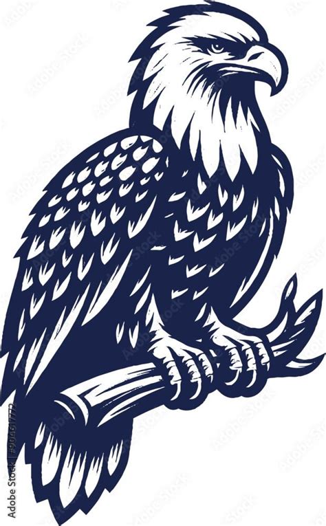 Eagle Vector Eagle Silhouette Eagle Vector Drawing Stock Vector