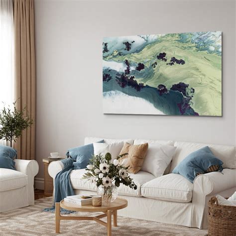 Green Tone Artwork Large Canvas Print Living Room Wall Art Bedroom
