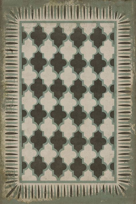 Spicher And Company Classic Vintage Vinyl Pattern 10 Modern Area Rugs