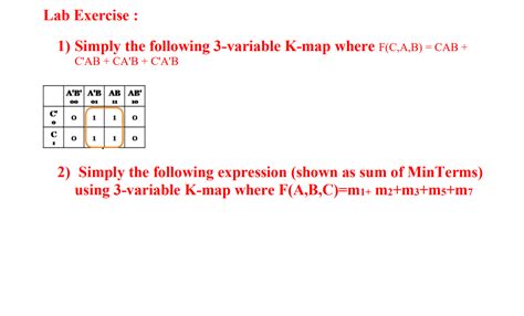 Solved 1 Simply The Following 3 Variable K Map Where Chegg Com