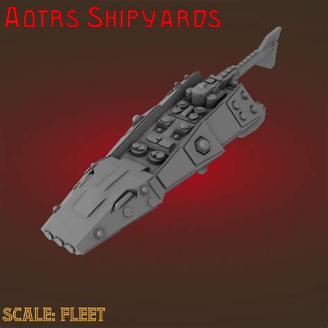 3d Printable Gtsr201 Varanus Griseus Heavy Cruiser By Aotrs Shipyards