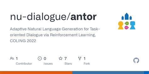 Github Nu Dialogueantor Adaptive Natural Language Generation For