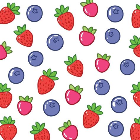 Seamless Berries Pattern 56450393 Vector Art At Vecteezy
