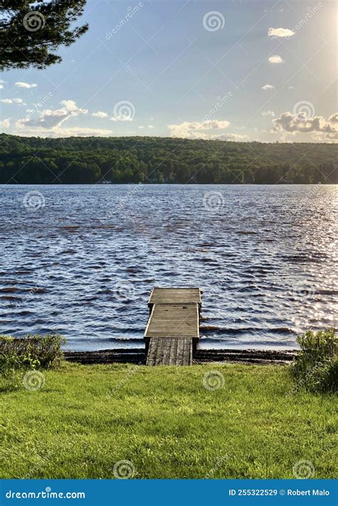 Small Pier On Lake Stock Image Image Of Landscape Outside 255322529
