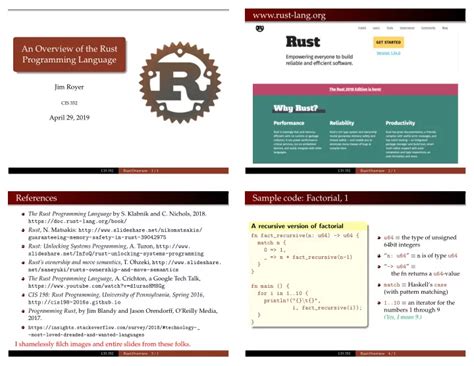 Ppt St An Overview Of The Rust Programming Language