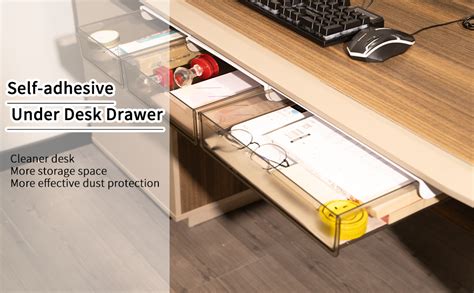 3 Pack Under Desk Or Cabinet Drawer Organizer Slide Out Come With
