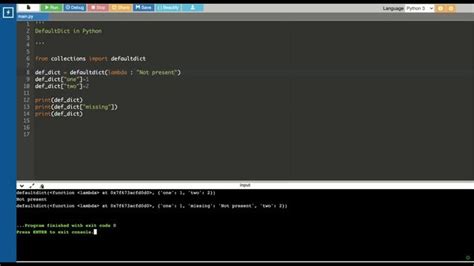 want to overpower the limitations of dict see about defaultdict in
