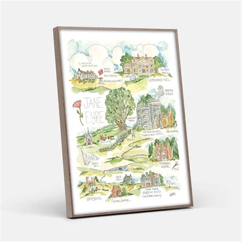 Jane Eyre Story Map Print