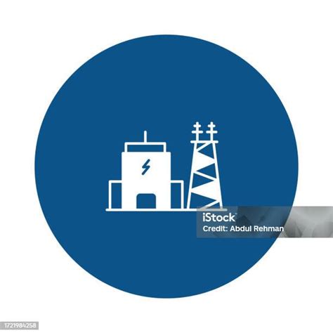 Pembangkit Listrik Line Vector Icon Mudah Dimodifikasi Ilustrasi Stok