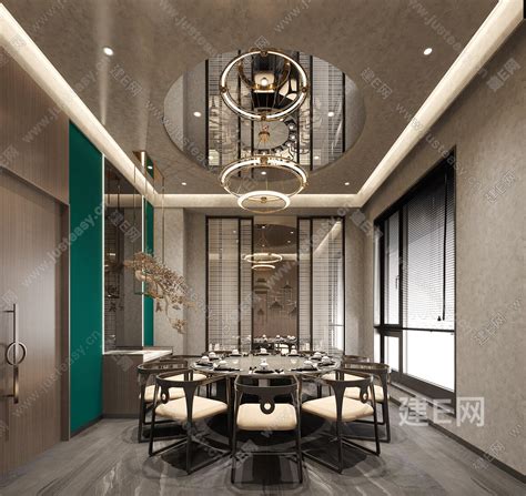 【新中式餐饮大包厢3d模型】建e网 新中式餐饮大包厢3d模型下载[id 100947865] 打造3d新中式餐饮大包厢模型免费下载平台