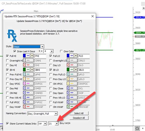 Export Session Prices Thru Flexlevels Linn Software