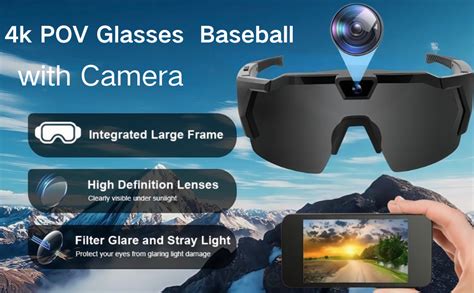 Pov Camera Glasses Pov Glasses Camera 4k For Baseball