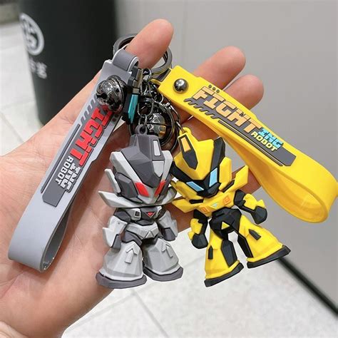 Movie Transformer Key Chain Optimus Prime Bumblebee Gundam Robot