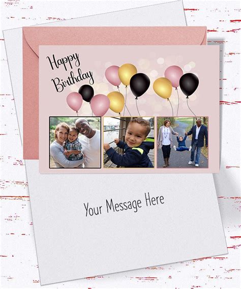 Custom Photo Birthday Card Personalized Greeting Card Etsy