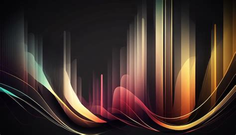Premium Photo Abstract Background With Colorful Lines And Curves Generative Ai