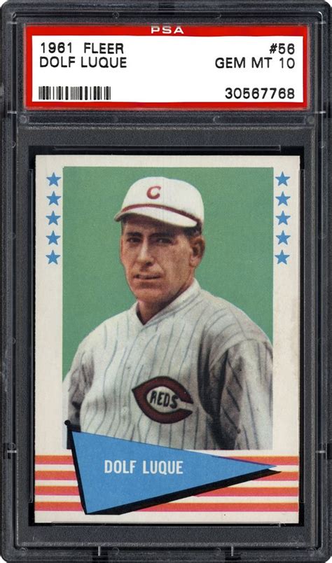 1961 Fleer Dolf Luque Psa Cardfacts®