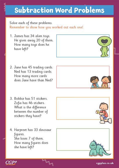 Word Problems Subtraction Worksheet Digital Worksheets Library