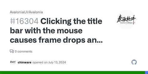 Clicking The Title Bar With The Mouse Causes Frame Drops And Freezes