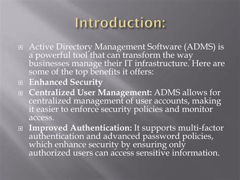 PPT - Top Benefits of Using Active Directory Management Software PowerPoint Presentation - ID ...