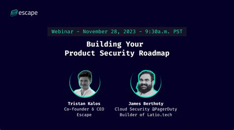 Upcoming Webinar Building Your Product Security Roadmap Security