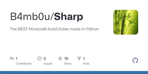 Github B4mb0usharp The Best Minecraft Autoclicker Made In Python