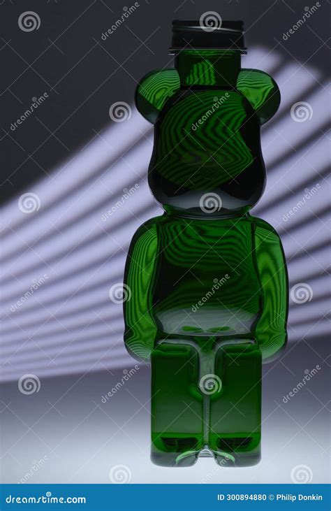 Plastic Teddy Bear Bottle With Food Coloring And Strange Lighting Effects Shapes And Textures