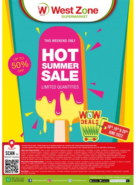 Hot Summer Sale From West Zone Until 20th June West Zone Uae Offers