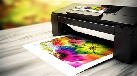 Printer With Colorful Flowers Background Websites To Print Picture