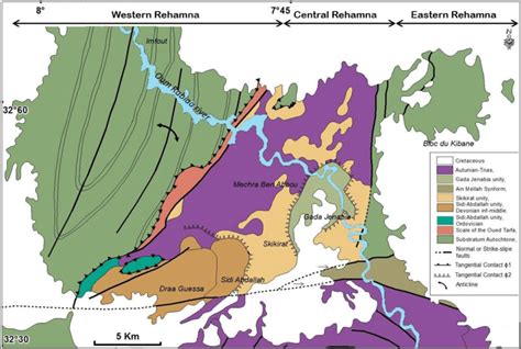 Structural Map Of The Northern Rehamna Rais Assa 1984 Download