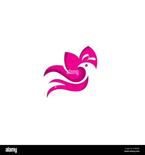 Peacock Logo Abstract Design With Pink Color Stock Vector Image And Art Alamy