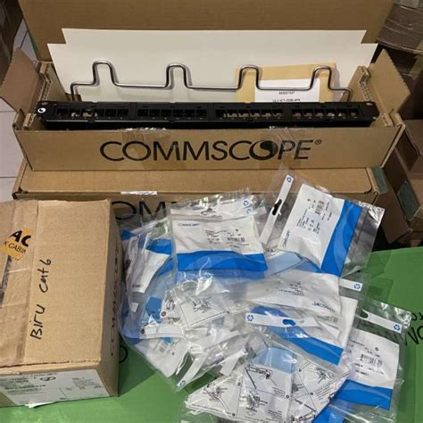 Promo Amp Commscope Patch Panel Cat6 24port Modular Cat6 Biru Ori Diskon 23 Di Seller