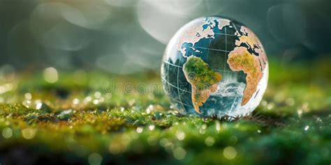 Glass Globe Picture Represent Use Alternative Power Or Renewable Energy
