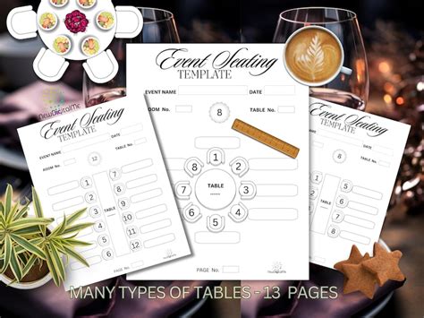 Printable Event Seating Chart Template Wedding Table Seating Assignment Round Seating Chart