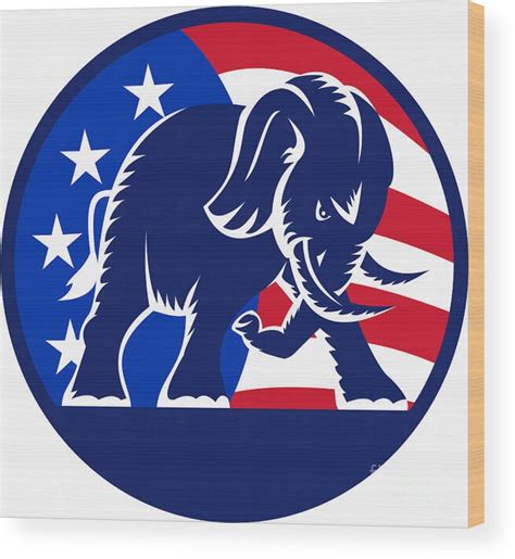 Republican Elephant Logo 2x Republican Logo Sticker Self Adhesive