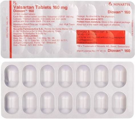 Diovan 160 Tablet At Rs 690stripe Nagpur Id 2852985931030