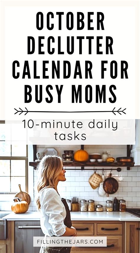 October Declutter Calendar Daily Steps To A More Organized Home {free Printable} Declutter