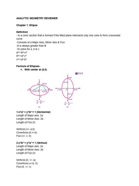 Grade 10 3rd Quarter Analytic Geometry Reviewer Pdf Elementary Geometry Geometry