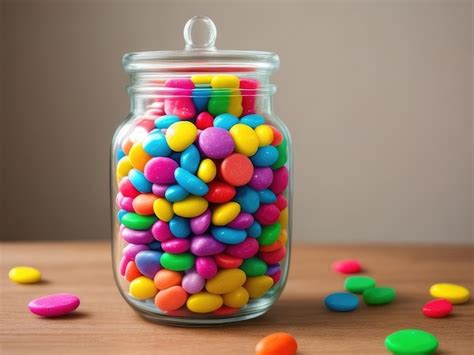 Premium Ai Image Colorful Candy Jar