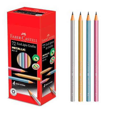 lÁpis faber castell metÁlico c 72 jc atacado de papelaria 22322