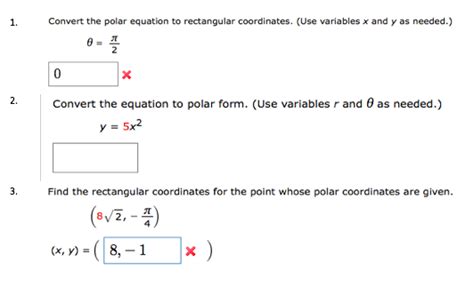 solved convert the polar equation to rectangular