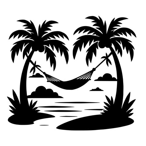 Tropical Hammock Haven Instant Download Image For Cricut Silhouette