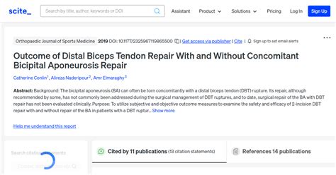 Outcome Of Distal Biceps Tendon Repair With And Without Concomitant Bicipital Aponeurosis Repair