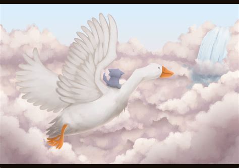 Goose In The Sky By Maggieexe On Deviantart