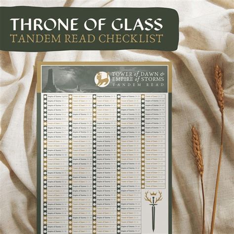 Sjm Throne Of Glass Tandem Read Checklist Etsy