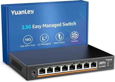 Yuanley 9 Port 25g Easy Managed Ethernet Switch Witch
