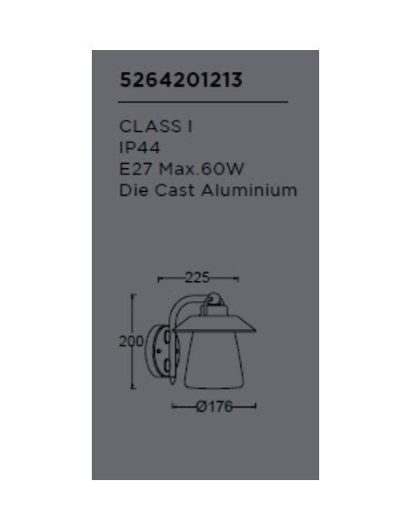 Aplique De Exterior Rúsrtico Cate Ip44 5264201213 Lutec Ibilamp
