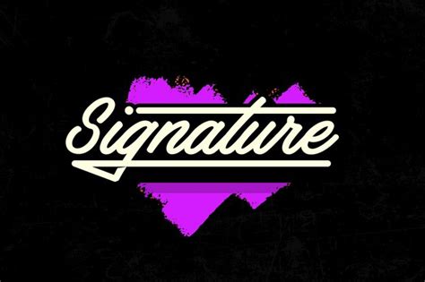 Signature Heart Logo Design Premium Vector
