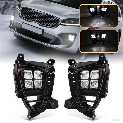 Led Drl Fog Lamp For Kia Sorento Lx Ex 2019 2020 Daytime Running Lights