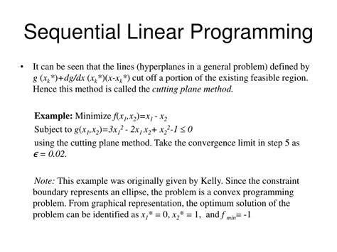Ppt Nonlinear Programming Iii Powerpoint Presentation Free Download