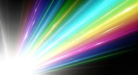 Vibrant Spectrum Flare Dynamic Diagonal Rainbow Light Beams Bursting